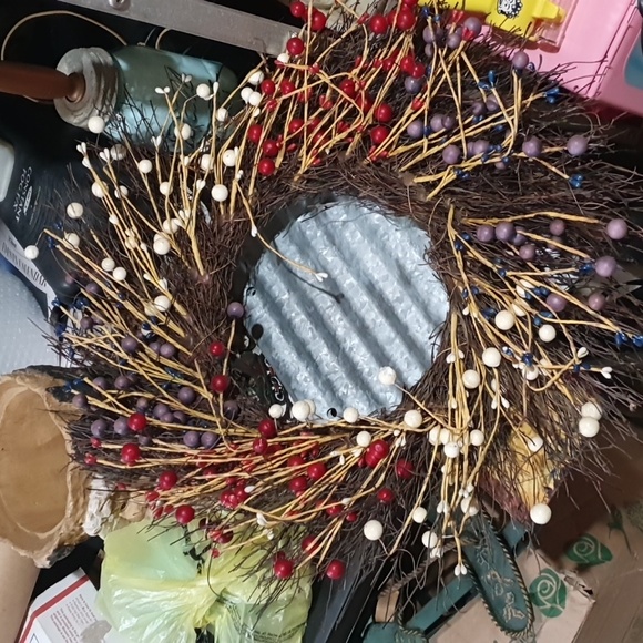 Vintage | Holiday | Red White And Blue Grapevine Wreath | Poshmark